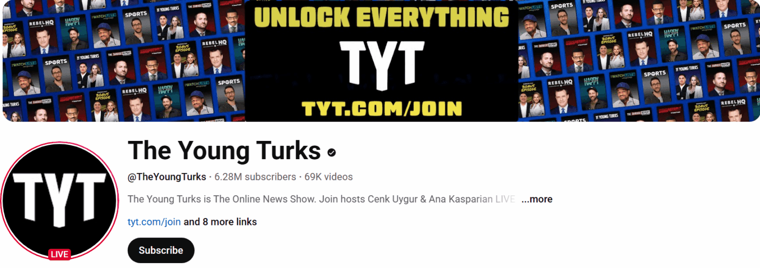 Top 20 Best YouTube Channels to Follow for Politics - TubeOnAI